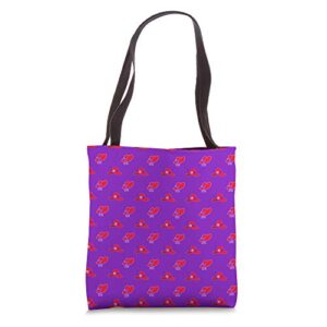 cute red hats elegant style gift | purple tote bag