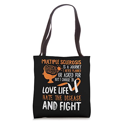 Love Life Multiple Sclerosis Awareness MS Warrior Gifts Tote Bag