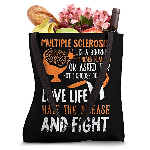 Love Life Multiple Sclerosis Awareness MS Warrior Gifts Tote Bag