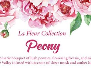 Root Candles Scented Candles La Fleur Collection Beeswax Blend Handcrafted 3-Wick Candle, 14-Ounce, Peony