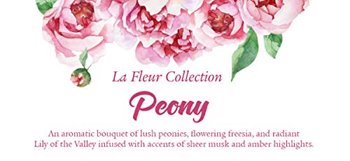 Root Candles Scented Candles La Fleur Collection Beeswax Blend Handcrafted 3-Wick Candle, 14-Ounce, Peony