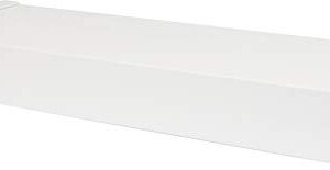 HIGH & MIGHTY 515651 Modern 18" Floating Shelf Holds up to 15lbs, Easy Tool-Free Dry Wall Installation, Flat, eCommerce Packaging, White