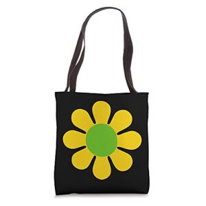 vintage ricky ticky sticker hippie flowers power 60s 70 reto tote bag