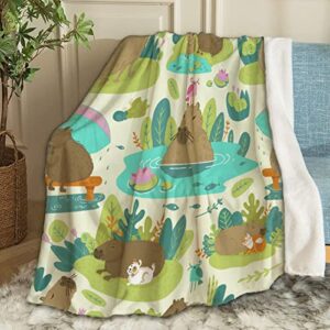 artblanket capybara blanket gifts, 40 x 30 inch for baby capybara throw super soft, capybara throw blanket for bed couch sofa for capybara lovers