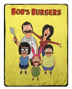 bob’s burgers fleece softest throw blanket| measures 60 x 45 inches