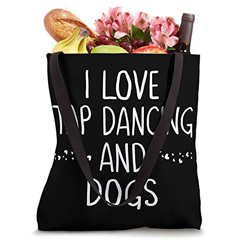 I Love Tap Dance Dog Lover Dancer Gifts for Women Teen Girls Tote Bag