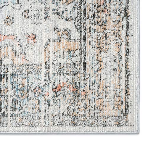 Home Dynamix The Spruce Summer Adele Area Rug, Blue/Rust, 7'10"x10'2"