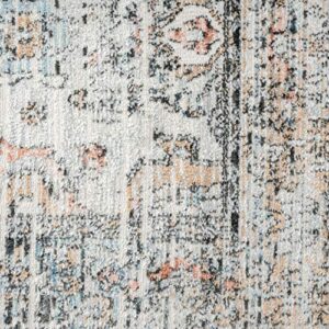 Home Dynamix The Spruce Summer Adele Area Rug, Blue/Rust, 7'10"x10'2"