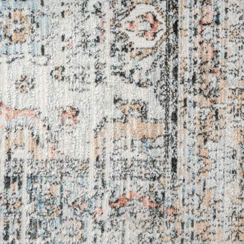 Home Dynamix The Spruce Summer Adele Area Rug, Blue/Rust, 7'10"x10'2"