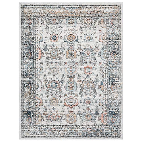 Home Dynamix The Spruce Summer Adele Area Rug, Blue/Rust, 7'10"x10'2"