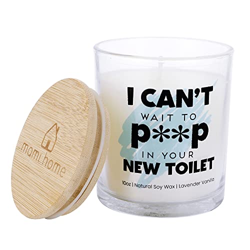 Funny Housewarming Gifts New Home - I Can't Wait To P*op In Your New Toilet Candles- Home Warming Gifts New Home Candle, New Apartment, New Homeowner Gifts, House Warming Gifts(Lavender Vanilla, 10oz)