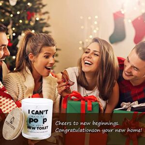 Funny Housewarming Gifts New Home - I Can't Wait To P*op In Your New Toilet Candles- Home Warming Gifts New Home Candle, New Apartment, New Homeowner Gifts, House Warming Gifts(Lavender Vanilla, 10oz)