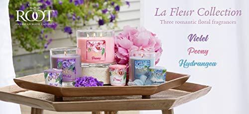 Root Candles Scented Candles La Fleur Collection Beeswax Blend Handcrafted 3-Wick Candle, 14-Ounce, Violet