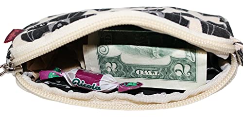 Bungalow 360 Canvas Clutch Coin Purse (BAT)