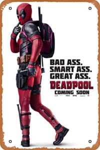 kiihool deadpool movie poster 3 vintage metal tin sign 12 x 8 inches poster movie poster