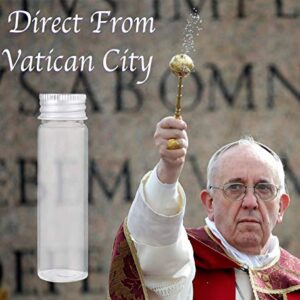 Holy Water 10ml Vial ✞ The ONLY Authentic Certified Holy Water ✞ Blessed Pope Francis Direct from Vatican City ✞ Baptism, Wedding, Exorcisms, Christen, Evil Spirits, Prayer Wax Sealed Hanging Cross