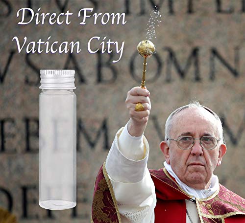 Holy Water 10ml Vial ✞ The ONLY Authentic Certified Holy Water ✞ Blessed Pope Francis Direct from Vatican City ✞ Baptism, Wedding, Exorcisms, Christen, Evil Spirits, Prayer Wax Sealed Hanging Cross