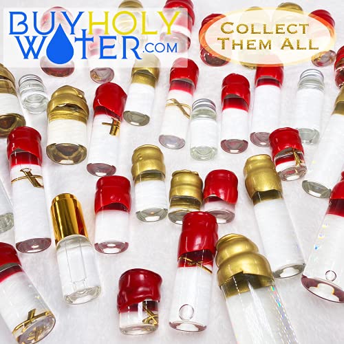 Holy Water 10ml Vial ✞ The ONLY Authentic Certified Holy Water ✞ Blessed Pope Francis Direct from Vatican City ✞ Baptism, Wedding, Exorcisms, Christen, Evil Spirits, Prayer Wax Sealed Hanging Cross