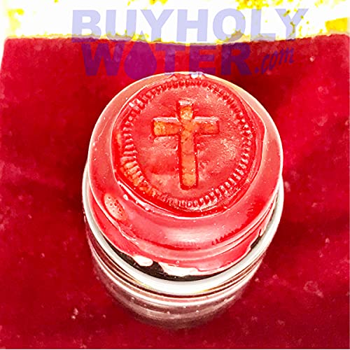 Holy Water 10ml Vial ✞ The ONLY Authentic Certified Holy Water ✞ Blessed Pope Francis Direct from Vatican City ✞ Baptism, Wedding, Exorcisms, Christen, Evil Spirits, Prayer Wax Sealed Hanging Cross