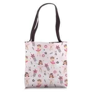 ballerina girls cute ballet dancer dance teacher gifts tote bag