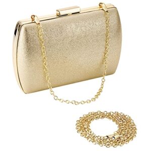 bencomom women’s gold clutch,gold evening clutch purses for women evening gold clutch bags shoulder crossbody handbags bridal prom wedding party gold purse with detachable chain