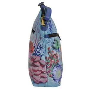 Anna by Anuschka Zip-Top Multi-Compartment Tall Organizer, Treasures of The Reef