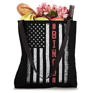 Bingo American Flag 4th of July Card Player Novelty Tote Bag