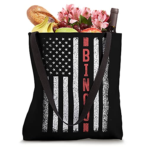 Bingo American Flag 4th of July Card Player Novelty Tote Bag