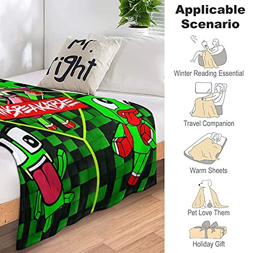 Anime Anti-Pilling Soft Plush Flannel Throw Blankets for Couch Sofa Bedding Living Room 50"x60"