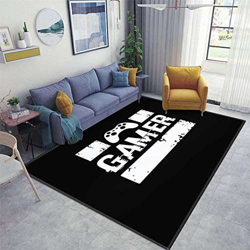 Gamer Video Game Player Gaming Area Rugs Non-Slip Floor Mat Doormats Home Runner Rug Carpet for Bedroom Indoor Outdoor Kids Play Mat Nursery Throw Rugs Yoga Mat