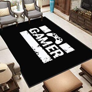 Gamer Video Game Player Gaming Area Rugs Non-Slip Floor Mat Doormats Home Runner Rug Carpet for Bedroom Indoor Outdoor Kids Play Mat Nursery Throw Rugs Yoga Mat