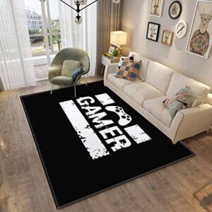 Gamer Video Game Player Gaming Area Rugs Non-Slip Floor Mat Doormats Home Runner Rug Carpet for Bedroom Indoor Outdoor Kids Play Mat Nursery Throw Rugs Yoga Mat