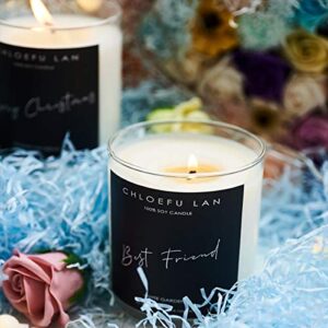 Chloefu LAN White Gardenia Scented Candles,Luxury Candle for Home Scented,Candle Gifts for Women, Paraffin-Grade Wax Candle with up to 100 Hour Burn Time, Large Jar,14.1oz