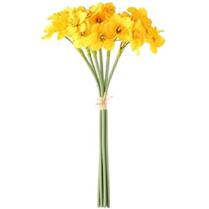 Tinsow Artificial Daffodil Flowers 15.8 Inches Narcissus Spring Flower Fake Silk Flower Arrangement for Home Wedding Decor (Yellow, 12)