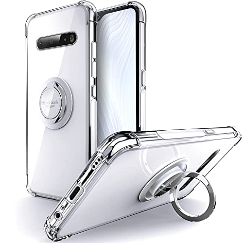 Silverback LG V60 ThinQ Case Clear with Ring Kickstand, Protective Soft TPU Shock -Absorbing Bumper Shockproof Phone Case for LG V60 ThinQ 5G -Clear