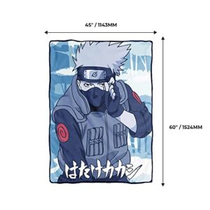 Naruto Shippuden 45" x 60" Fleece Blanket, Featuring Kakashi Hatake, Bedding, Throw, Home Decor by Just Funky, Officially Licensed