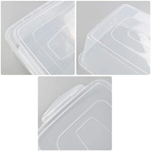 Easymanie 4-pack Plastic Containers with Lids, 14 Quart Clear Storage Box