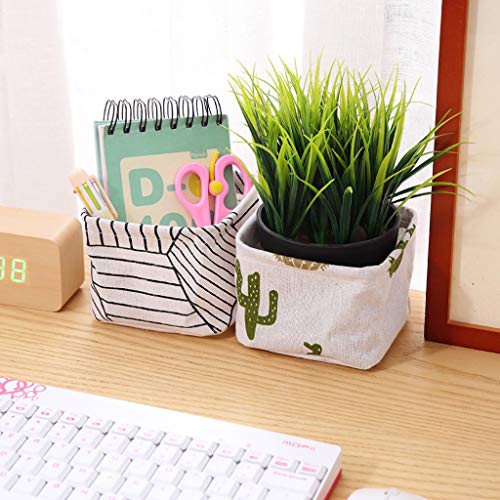 AKIWOS 2Pcs Toy Storage Basket, Cloth Storage Bin Durable Organizer for Desk, Office, Wardrobe to Storage Small Stuffs