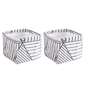 AKIWOS 2Pcs Toy Storage Basket, Cloth Storage Bin Durable Organizer for Desk, Office, Wardrobe to Storage Small Stuffs