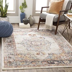 artistic weavers solk vintage medallion area rug,7’10” x 10’3″,khaki