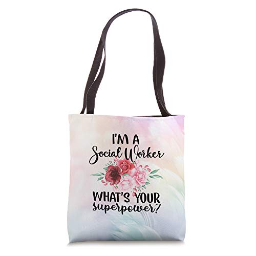 What's Your Super Power Proud Social Worker Job Pride Gift Tote Bag