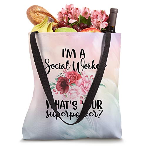 What's Your Super Power Proud Social Worker Job Pride Gift Tote Bag