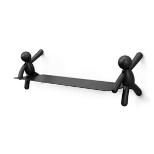 umbra buddy floating wall shelf, black