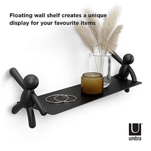 Umbra Buddy Floating Wall Shelf, Black