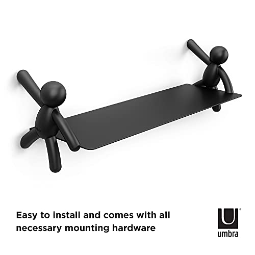 Umbra Buddy Floating Wall Shelf, Black