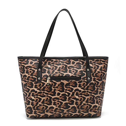 Tiwougel Women Purses and Tote Shoulder bag big Capacity Tassel Handbag-Leopard