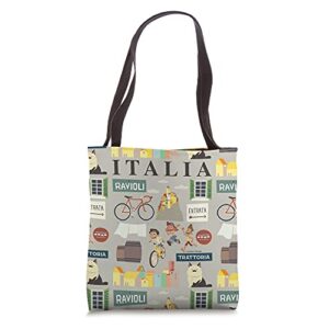 disney pixar luca italia land icons tote bag