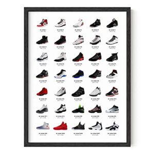 haus and hues jordan sneaker posters for guys – michael jordan shoe poster, cool sneaker wall art for bedroom, dope hypebeast poster sneakerhead room decor, cool wall art (12”x16” unframed)