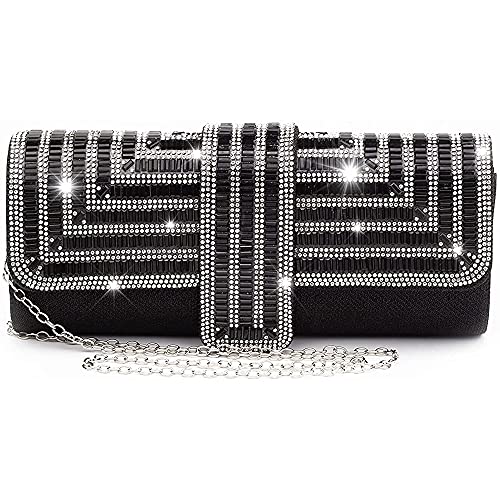 ELDA Clutch Purses for Women Evening Bags Sparkling Formal Party Rhinestone Purse Wedding Cocktail Prom Clutches