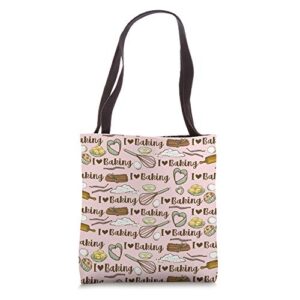 baker love baking lover pastry chef gift tote bag